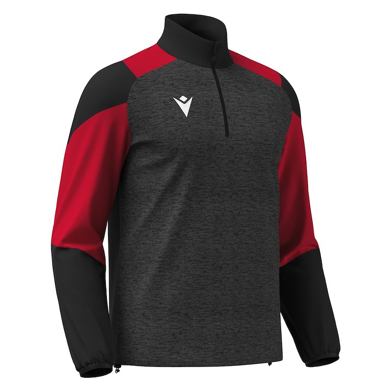 CUZCO 1/4 ZIP TOP BLK/RED,L