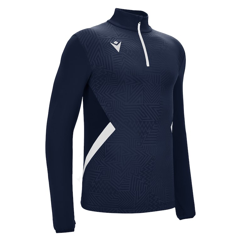 FRASER 1/4 ZIP TOP NAV/WHT,XXL