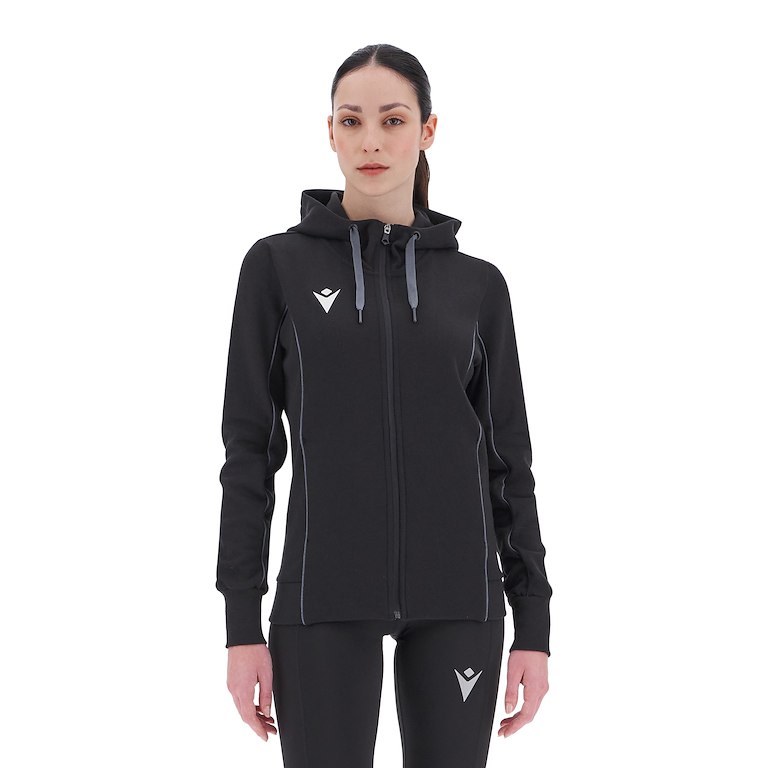 BASS ECO FULL ZIP HOODY WOMAN BLK/ANT,M
