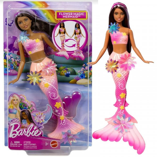 Barbie magična cvetna sirena - brineta