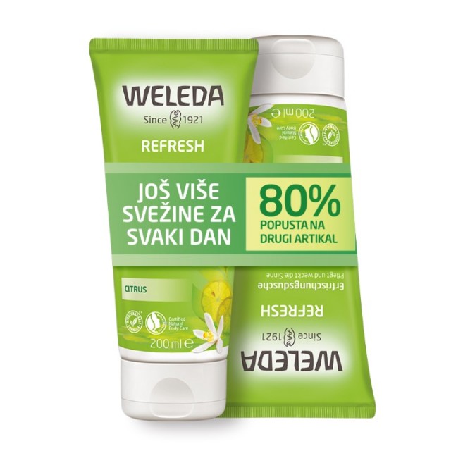 WELEDA PROMO 80% GEL ZA TUŠIRANJE CITRUS 2x200ML