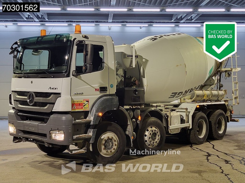 Mercedes-Benz Axor 3240 8X4 9m3 Liebherr mixer Steel suspension Manual Euro 5 kamion s mešalicom za beton