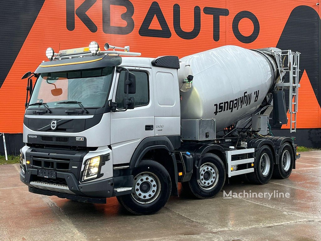 Volvo FMX 500 8x4 SARAKA HR-11 / 10 m3 + CHUTE 10 m / TANDEM AXLE LIFT kamion s mešalicom za beton