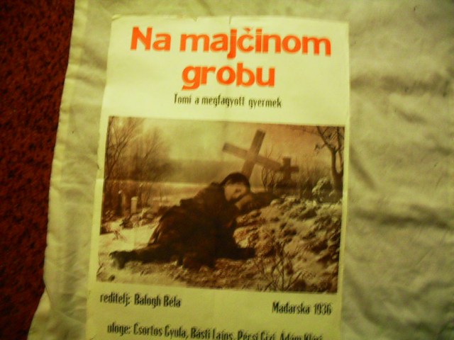 Na majcinom grobu, plakat