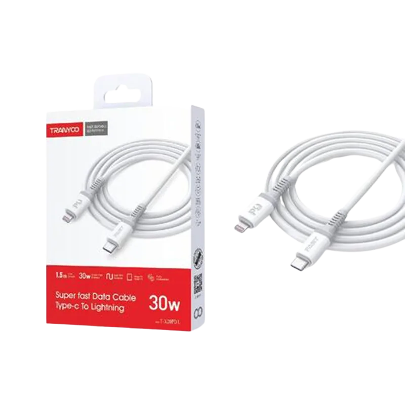 TRANYOO T-X20 Kabl USB-C na lightning 30W 1.5m, Beli