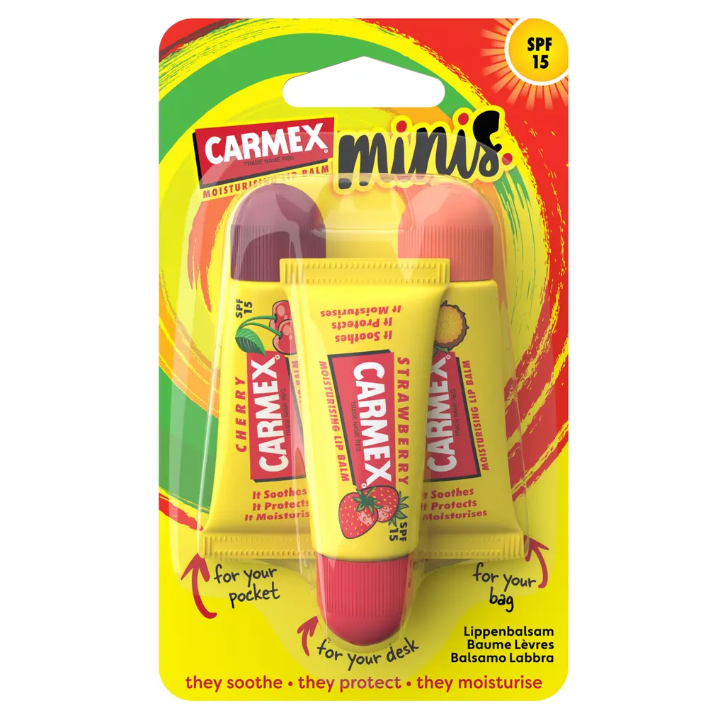 Carmex Set balzama za usne Minis, SPF15, 3 komada