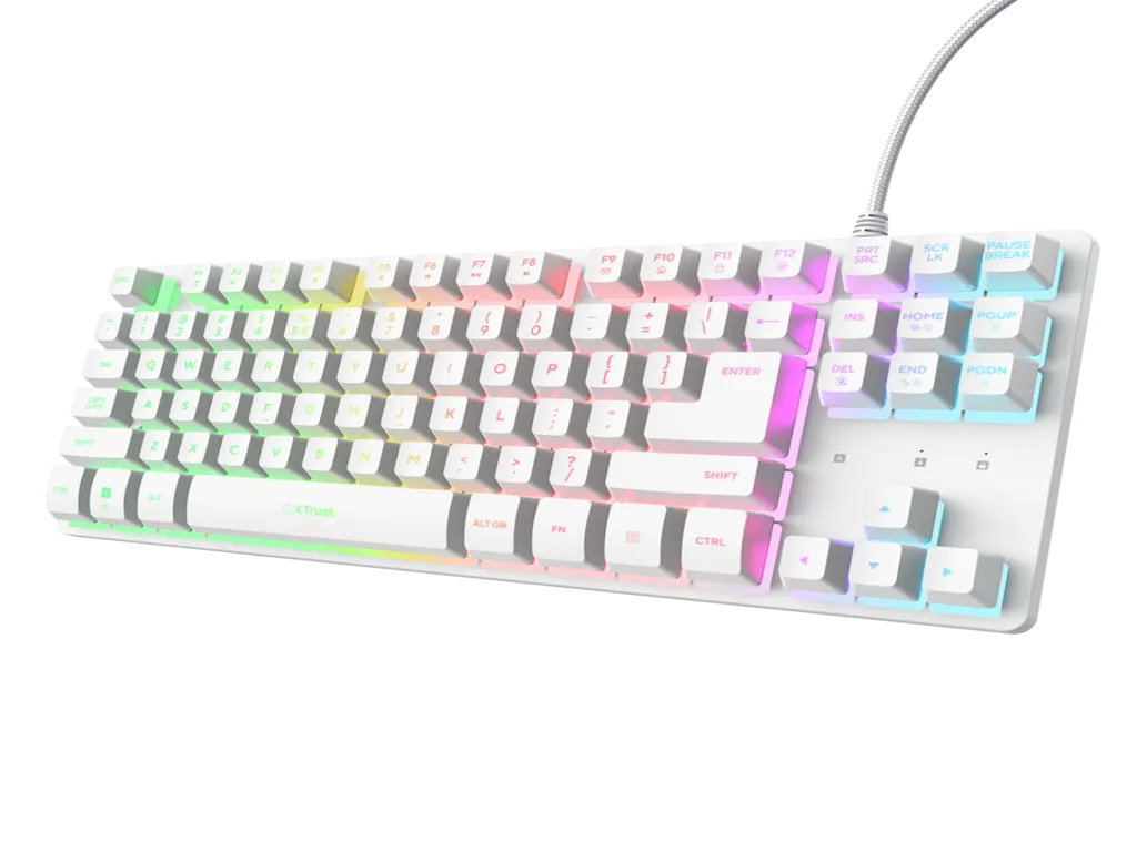 Trust Tastatura TRUST GXT833 THADO žicna/RGB/TKL/gaming/bela