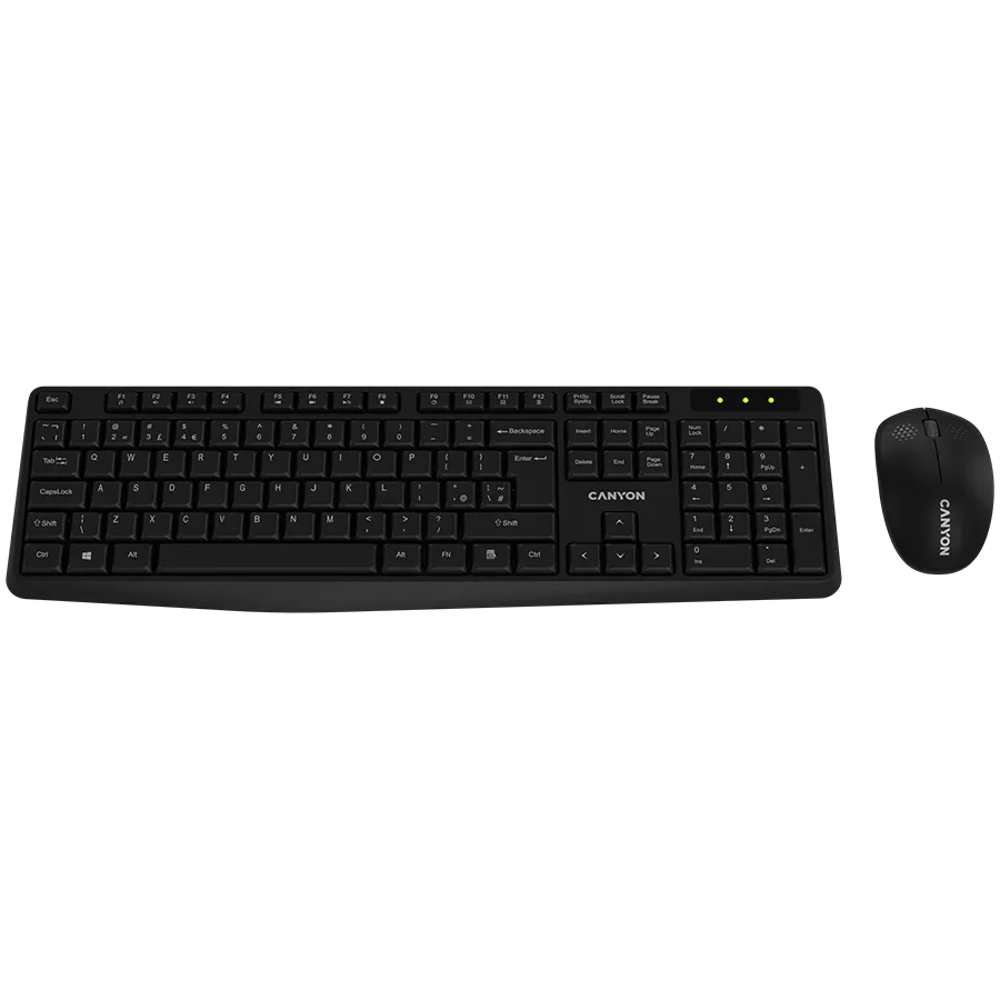 CANYON SET-W01 EN/AD Keyboard+Mouse Wireless Black