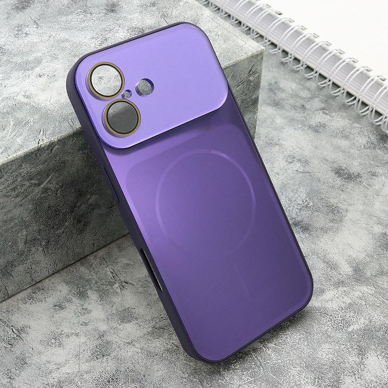 Zastitna maska (futrola) COLOR METAL MagSafe II - iPhone 17 ljubicasta (MS)