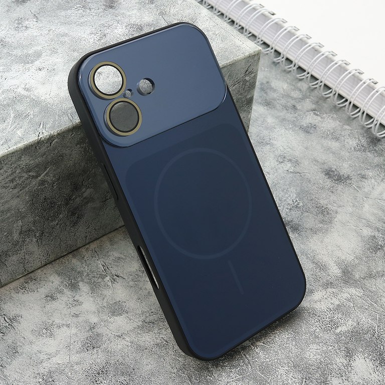 Zastitna maska (futrola) COLOR METAL MagSafe II - iPhone 17 tamno plava (MS)