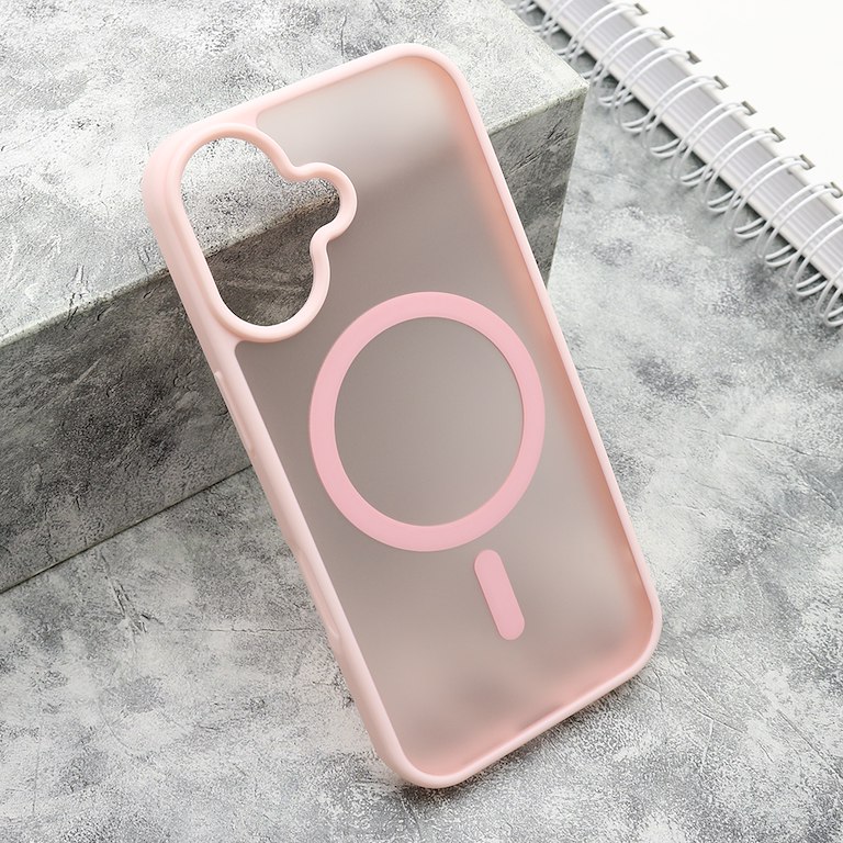 Zastitna maska (futrola) SILKY MagSafe mat - iPhone 17 roze (MS)