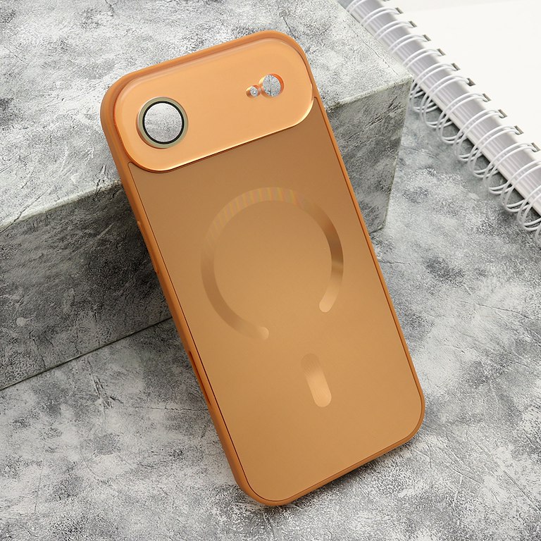 Zastitna maska (futrola) COLOR METAL Magsafe - iPhone 17 Air narandzasta (MS)