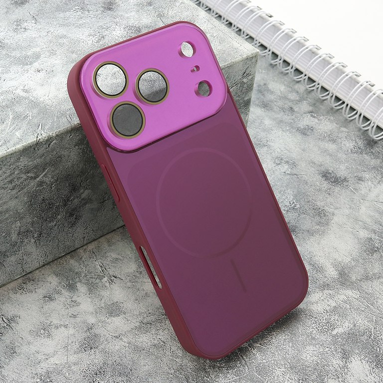 Zastitna maska (futrola) COLOR METAL MagSafe II - iPhone 17 Pro roze (MS)