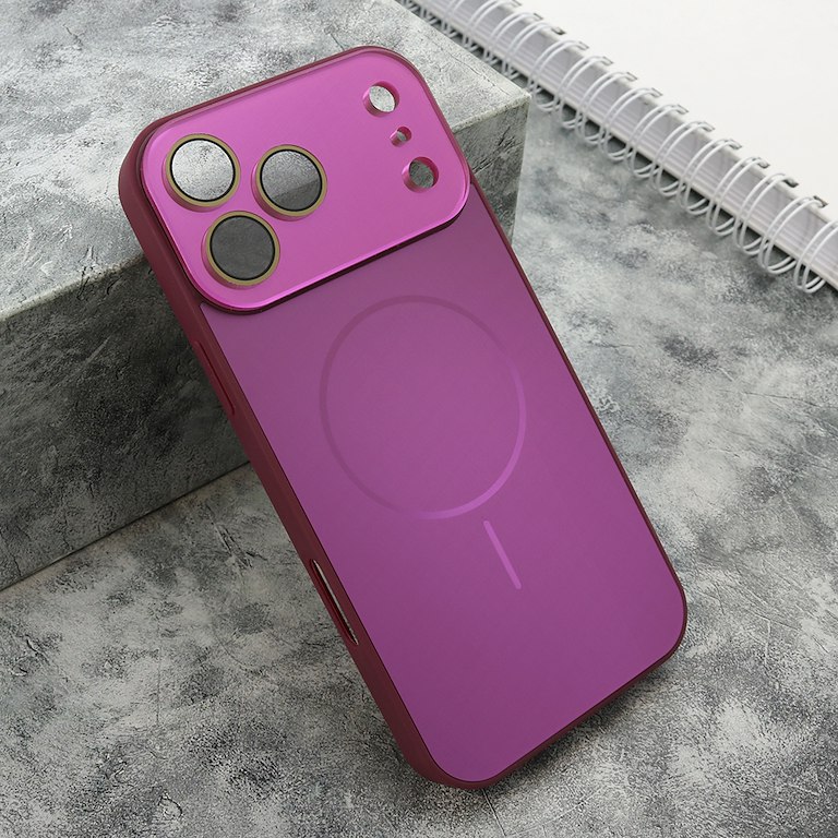 Zastitna maska (futrola) COLOR METAL MagSafe II - iPhone 17 Pro Max (6.9) roze (MS)