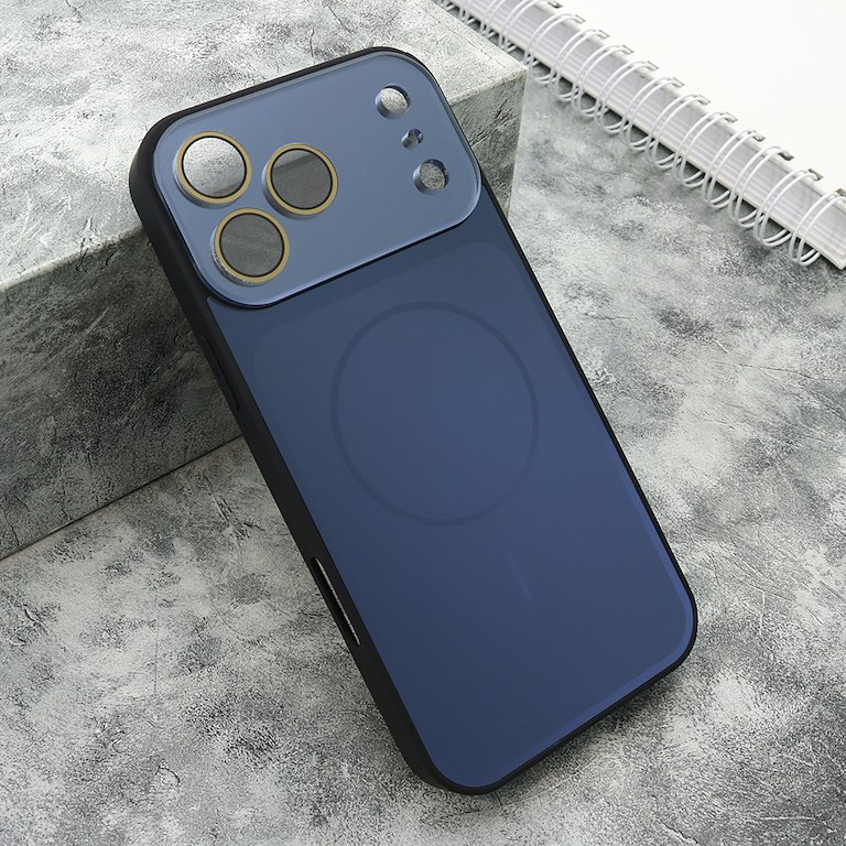 Zastitna maska (futrola) COLOR METAL MagSafe II - iPhone 17 Pro Max (6.9) tamno plava (MS)