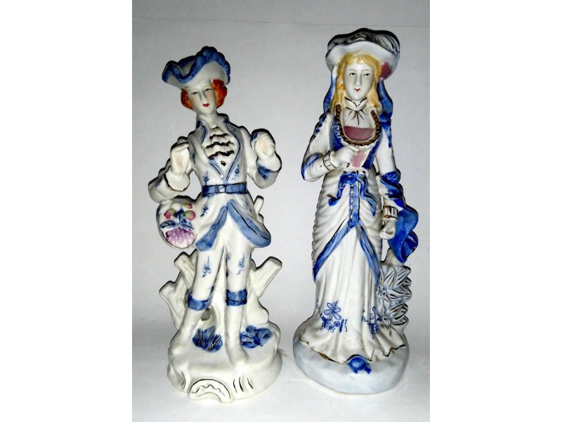FIGURE 2kom - STARI PORCELAN 70-te g ZIG, 32cm, 30cm