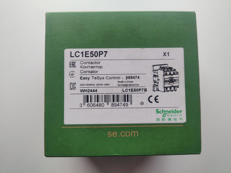 Kontaktor Schnieder LC1E50P7 Novo