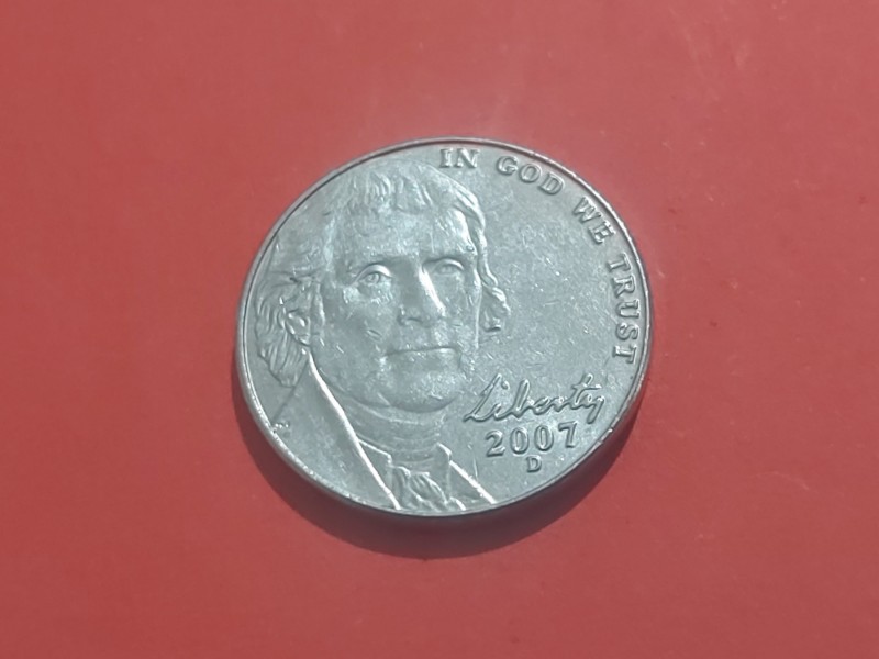 USA - 5 cent 2007 god D