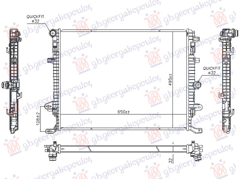 HLADNJAK MOTORA 1.4/2.0 BENZIN – 2.0 DIZEL (650×494) SEAT ALHABRA (2010-) (OEM: 7N0121253B)