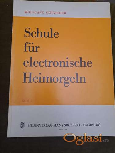 Udžbenik za električne orgulje ( na nemačkom). Autor Wolfgang Schneider