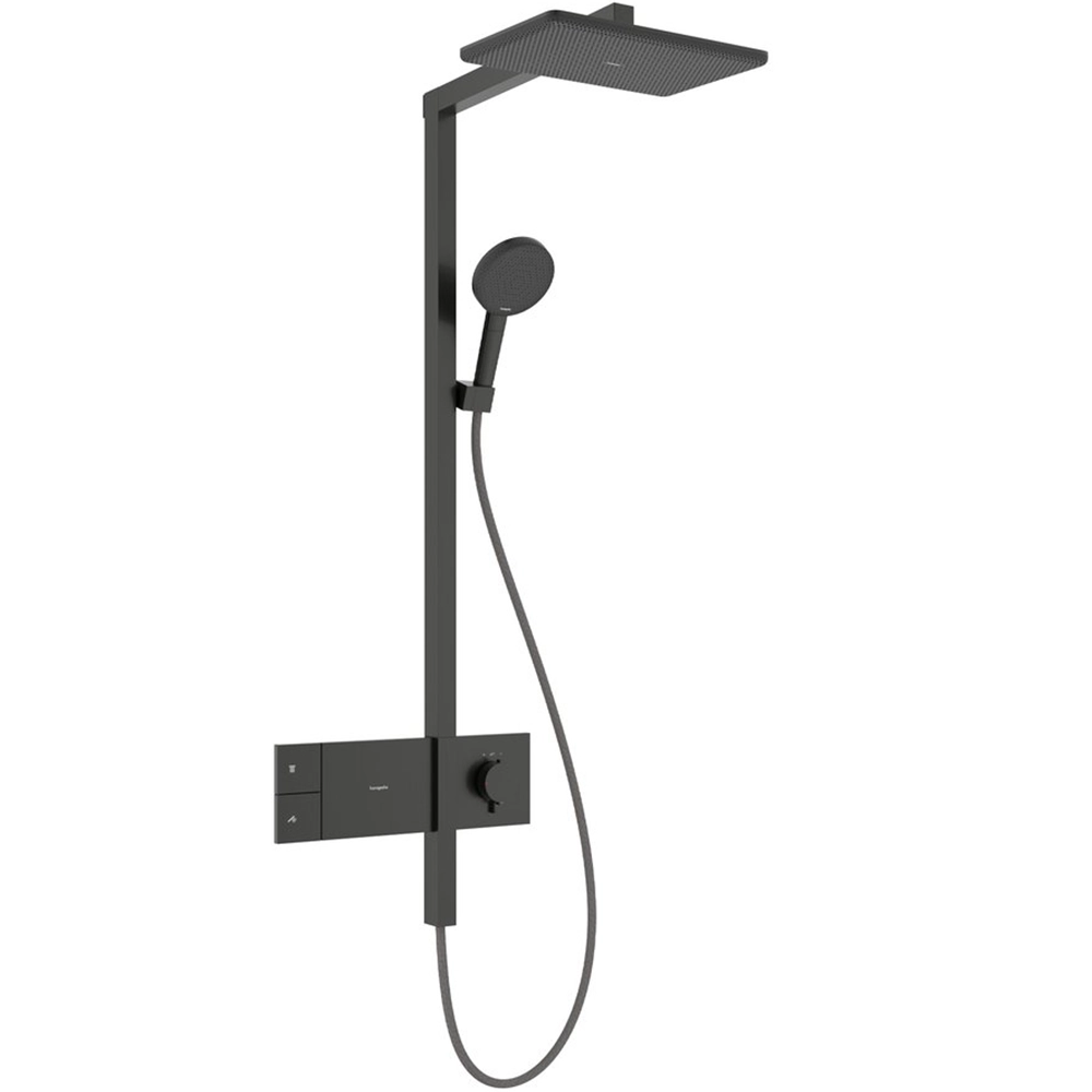 HANSGROHE RAINDANCE ALIVE Q USPONSKI TUŠ 210/340 1JET CRNA HROM ČETKANA 24580340