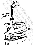 mka SEB TEFAL ROWENTA KRUPS pegla na paru telo pegle sa posudom drskom i pumpicom SS-9100043578 - SS-9100043578
