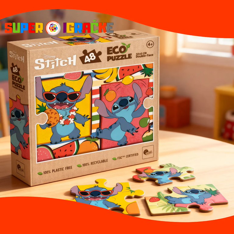 PUZZLE SLAGALICE STITCH ECO MINI 48KOM
