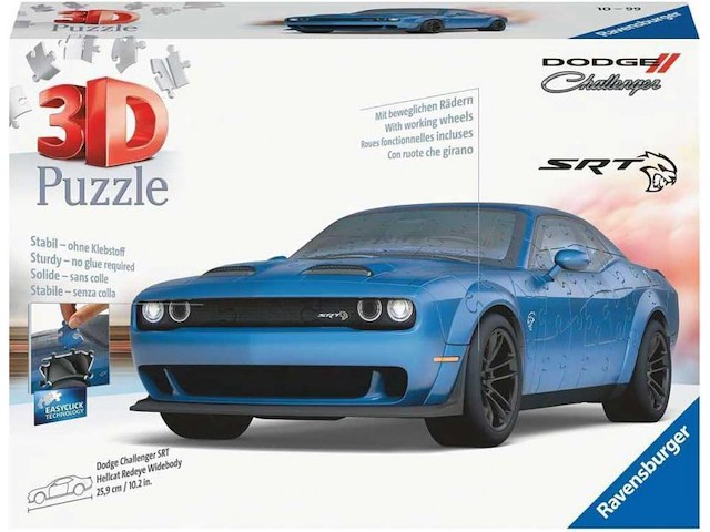 3D Puzzle Automobil Dodge Challenger SRT® Hellcat Redeye Widebody blue Ravensburger 11283 11283