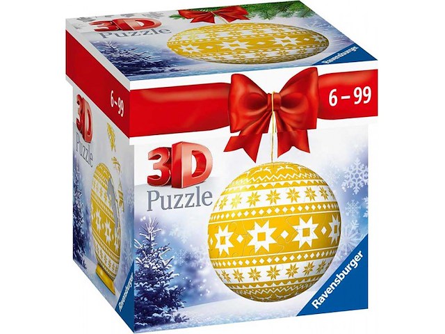 Novogodišnja kugla 3D Puzzle 54 dela Winter yellow Ravensburger 11269