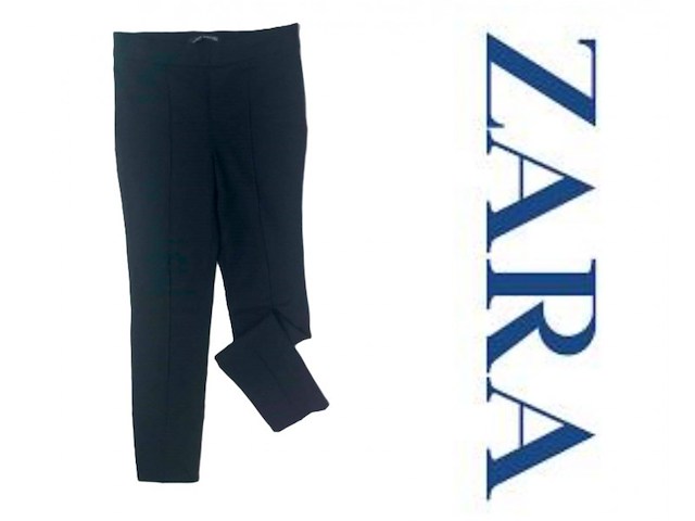 *ZARA* teget pantalone sa savovima