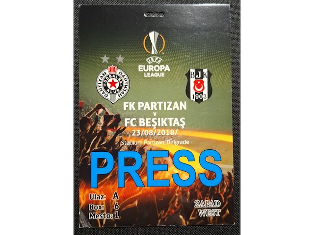 Partizan - Besiktas 23.08.2018. Akreditacija