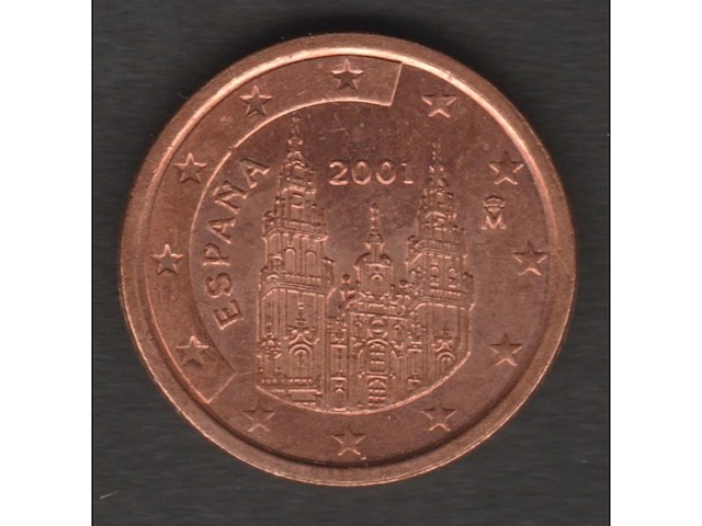 2 Euro Cents - 2001 - Spain, Španija