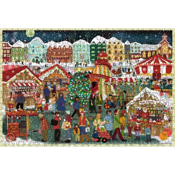 Ravensburger puzzle (slagalice) - 500pcs Božićni Market od drveta RA12001539