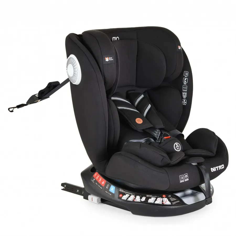 Moni Nitro Auto sedište za decu 0-36 kg, Isofix, Black