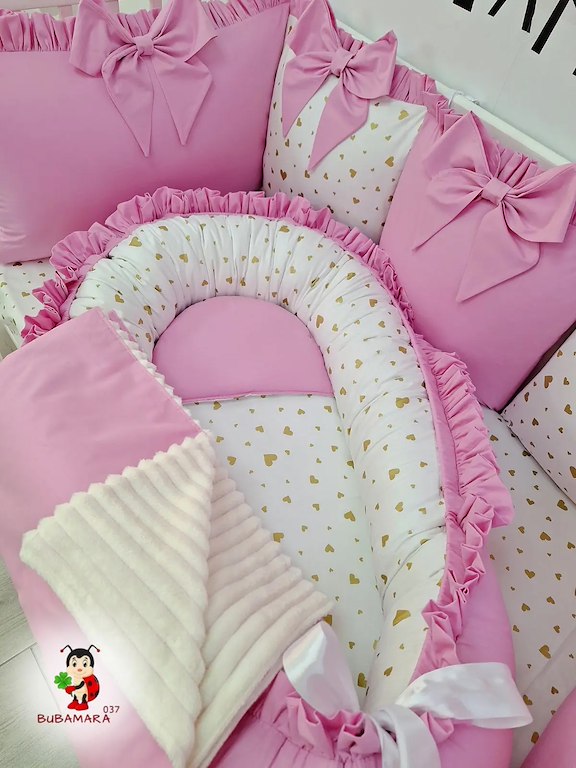 Bubamara037 Pokrivač za bebe, 95cm x 75cm, Roze