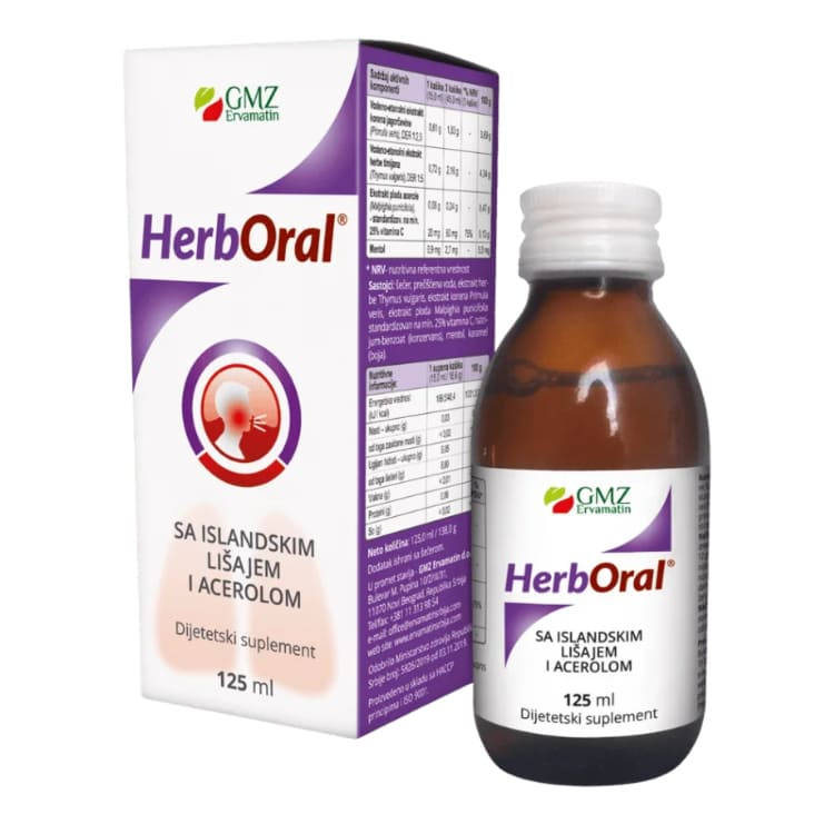 HerbOral sirup sa islandskim lišajem i acerolom 125ml