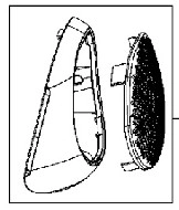 MKA SEB TEFAL ROWENTA KRUPS FEN ZA KOSU ZADNJI POKLOPAC CS-10000809 - CS-10000809
