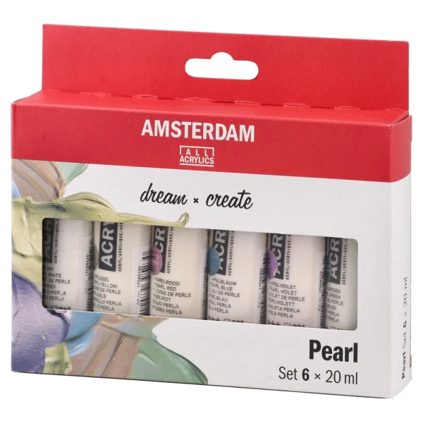 Amsterdam, akrilna boja, set 6K, pearl set, 6 x 20ml