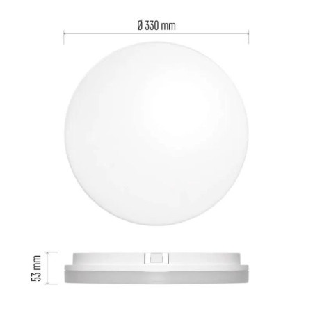 Emos zm4322 Led panel nadgradni tori okrugli 2400 lm nw 24w ip54 33x33x53cm ( 3706 )