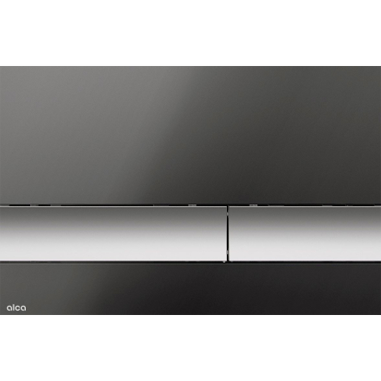 Tipka vodokotlica ALCA "THIN M1728-2" [crna-sjaj/hrom-mat]