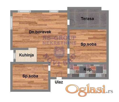 Trosoban stan u izgradnji 50m2 - Adice