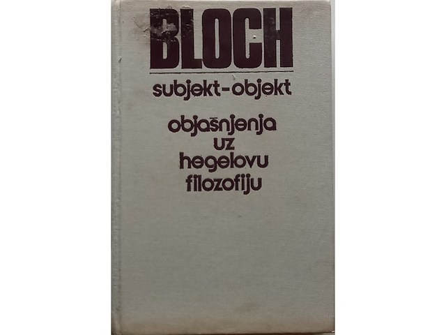 Bloch: SUBJEKT-OBJEKT