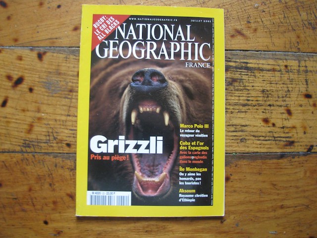 NATIONAL GEOGRAPHIC JUILLET 2001 - GRIZZLI