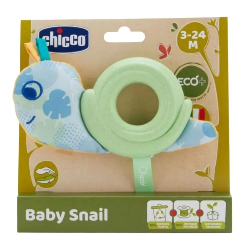 Chicco Toys Eco zvečka za bebe Puž