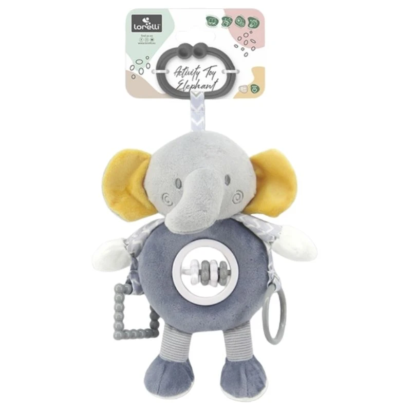 Lorelli Activity plišana igračka za bebe Elephant Grey