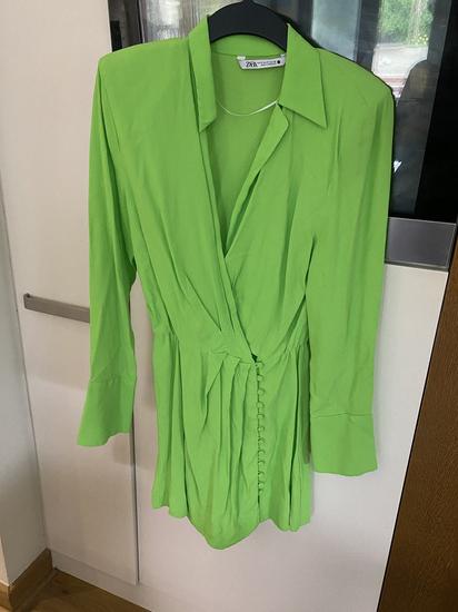 Zara Neon zelena haljina M vel