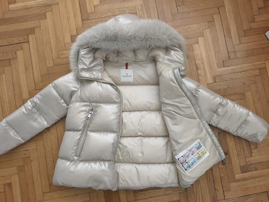 Moncler jakna, perje, pravo krzno novo original