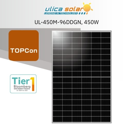 Solarni panel ULICASOLAR TOPCon (N-TYPE) UL-450M-96DDGN, 450W
