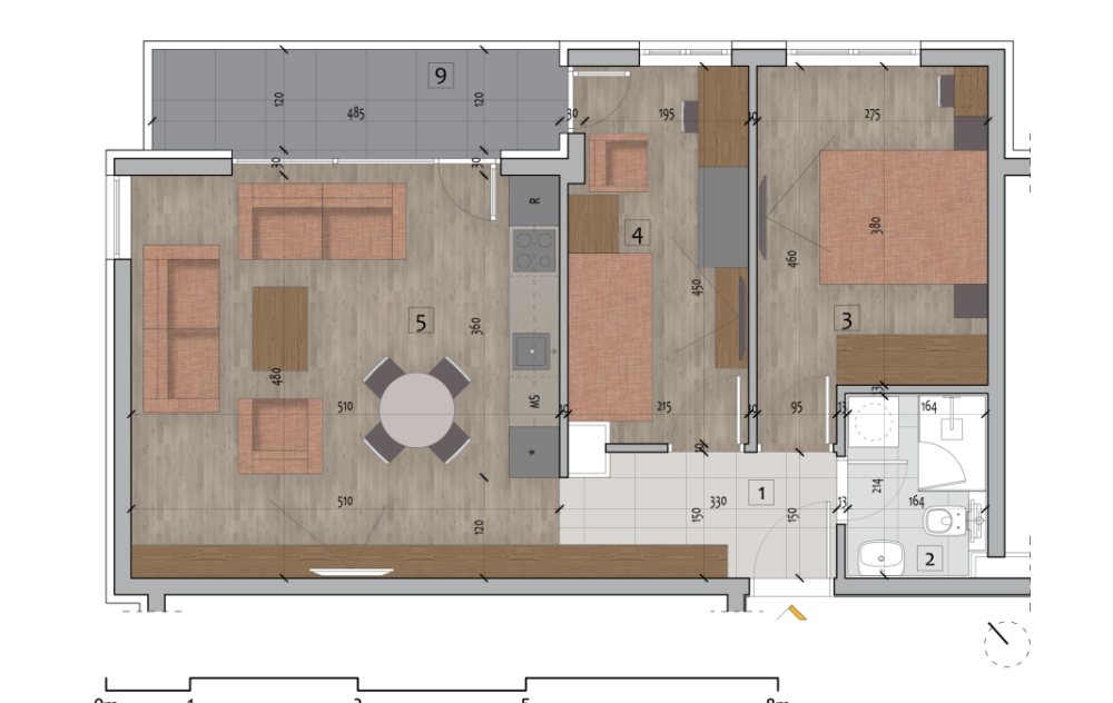 Centar grada, Dvoiposoban stan na prodaju, 59.31m2, 148.275€
