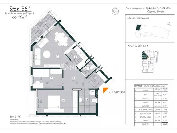 Prodaja, stan dvoiposoban, Čajetina Čajetina